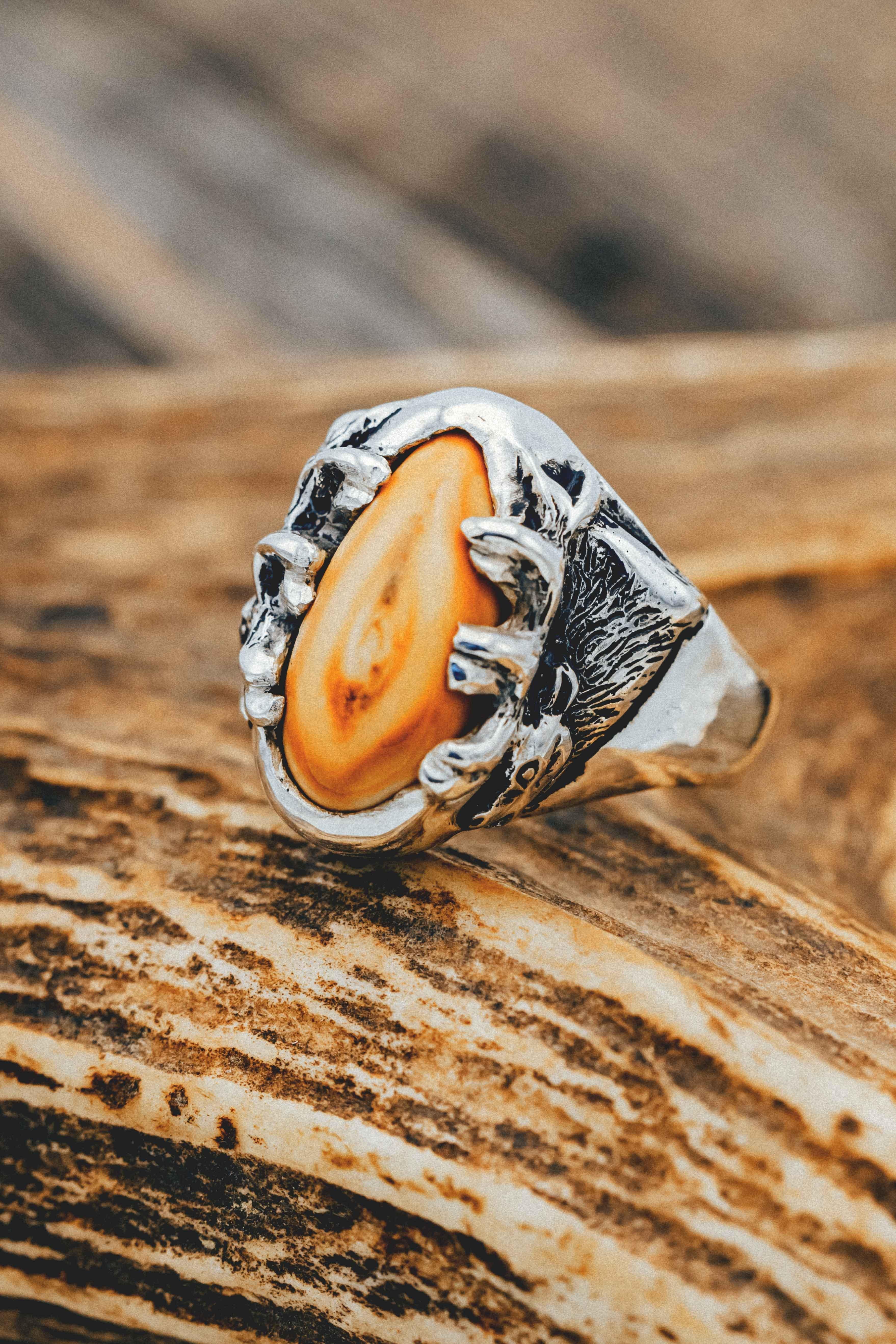 Hand Carved Elk Tooth Wedding Rings | Staghead Designs