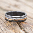 "Tanner" Diamond Dust & 14K Gold Inlay Wedding Band | Staghead Designs