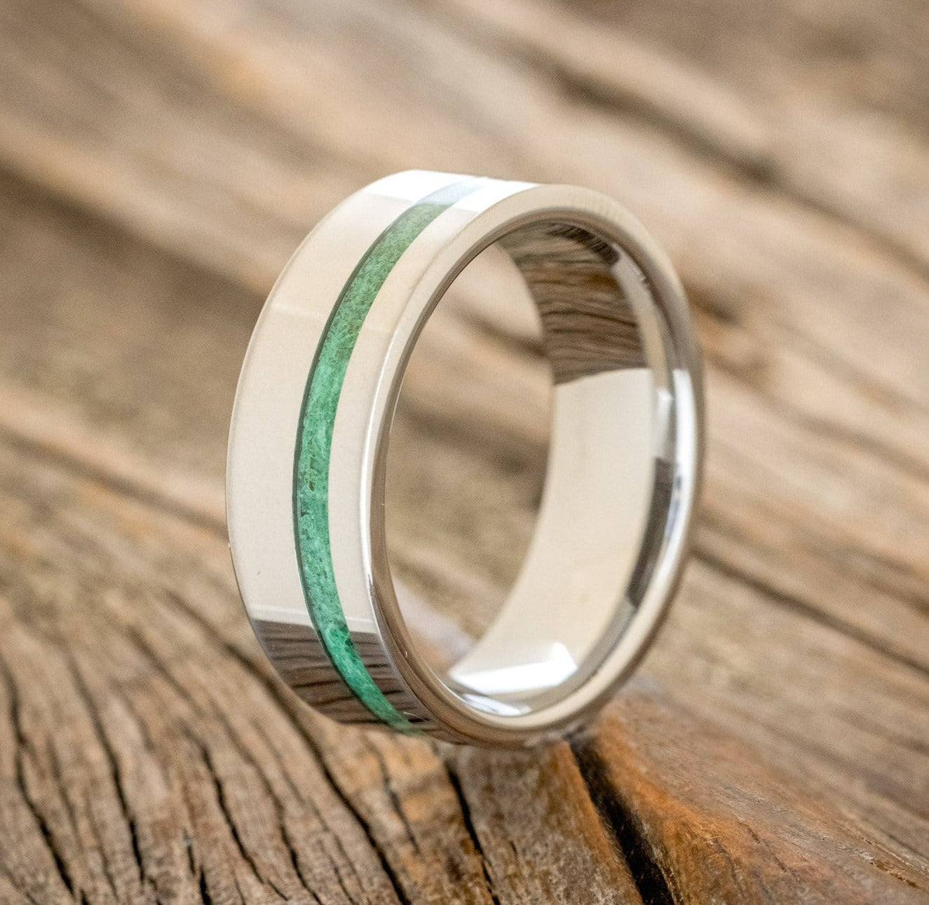"VERTIGO" - MALACHITE WEDDING RING