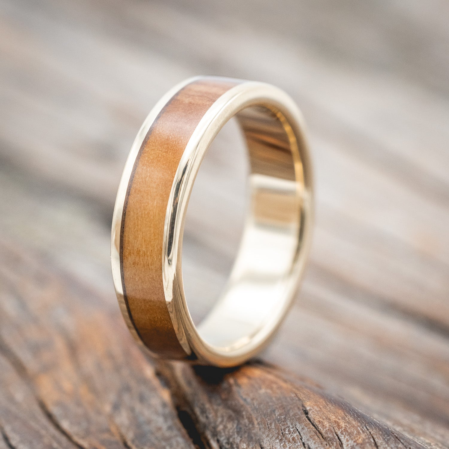 "RAINIER" - OLIVE WOOD WEDDING RING