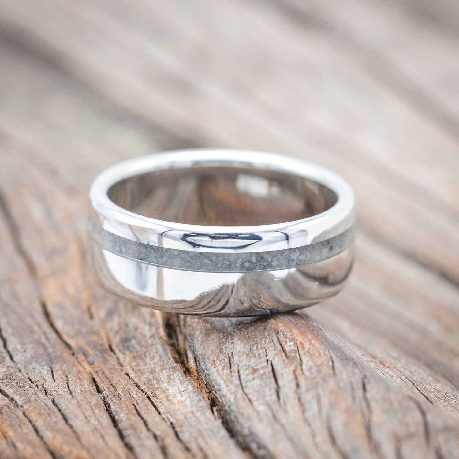 "VERTIGO" - ELK TOOTH IVORY WEDDING RING