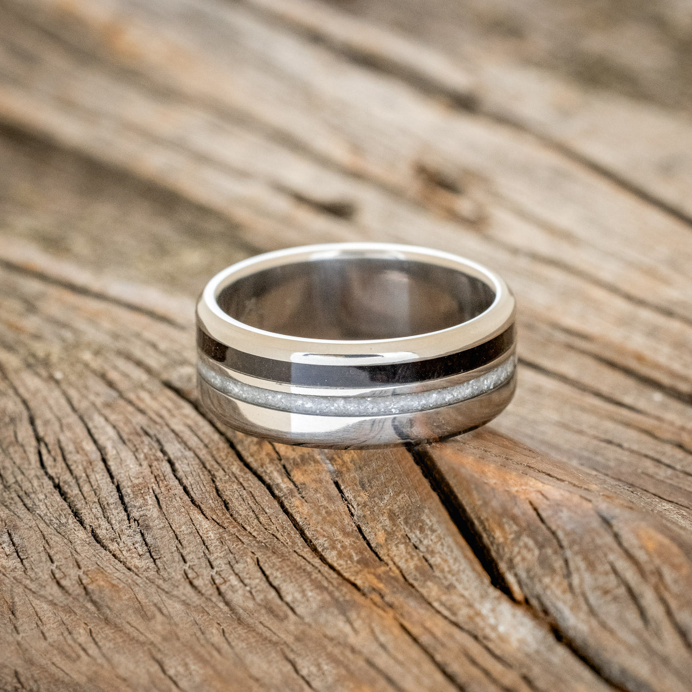 "Cosmo" Diamond Dust & Coffee Wedding Band | Staghead Designs