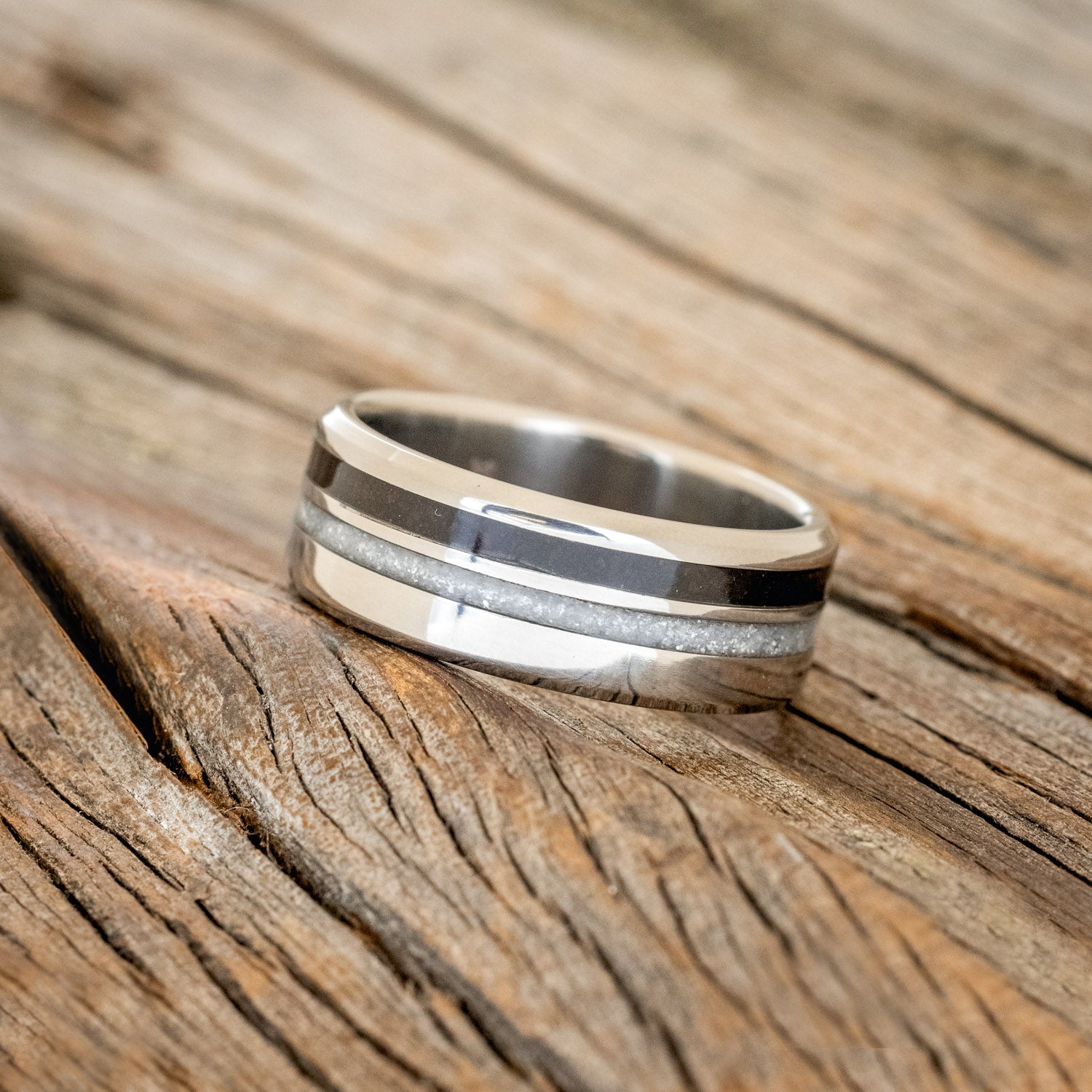 "Cosmo" Diamond Dust & Coffee Wedding Band | Staghead Designs
