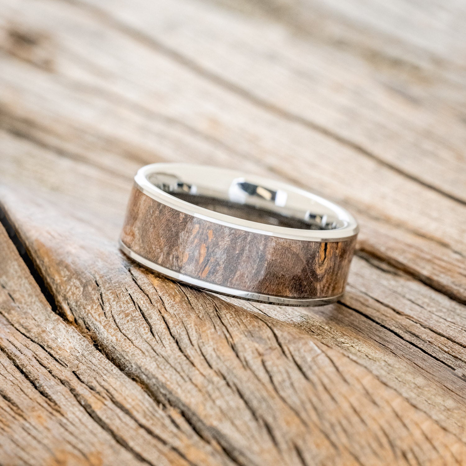 "RAINIER" - DARK MAPLE WOOD WEDDING RING