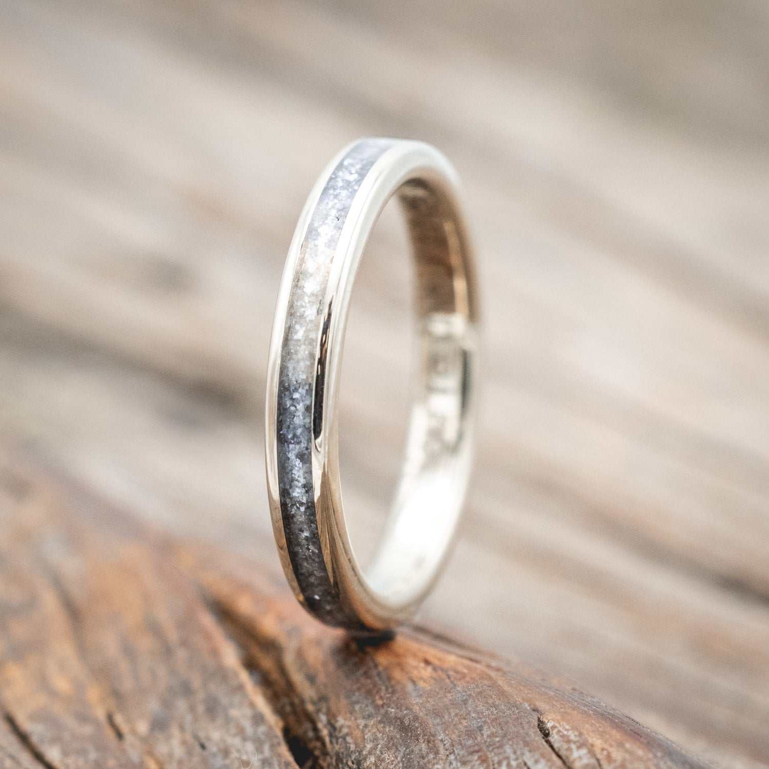 "Cosmo" Set of Antler & Diamond Dust Wedding Bands | Staghead Designs
