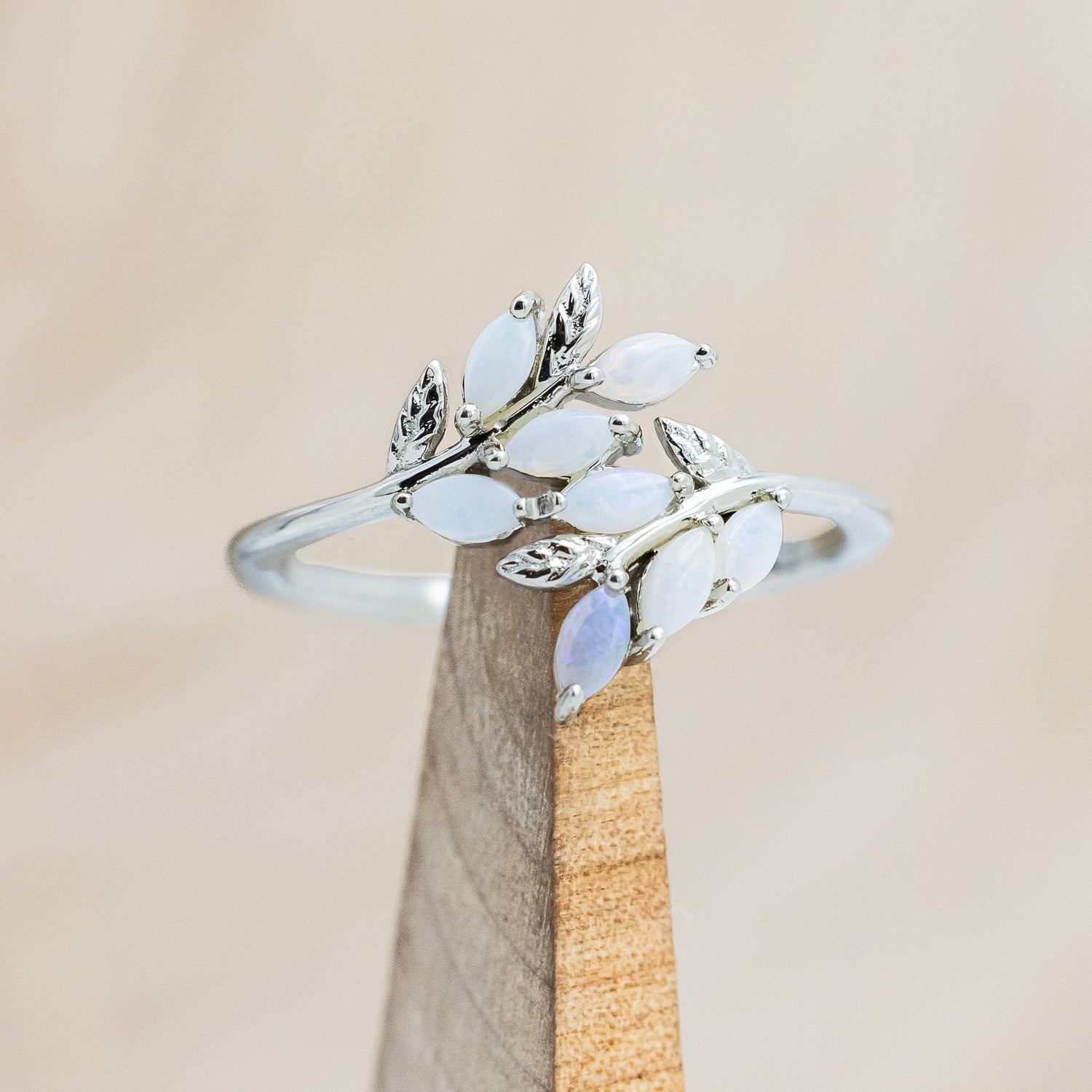 "Dove" Vine Style Ring with Marquise Opal Accents | Staghead Designs