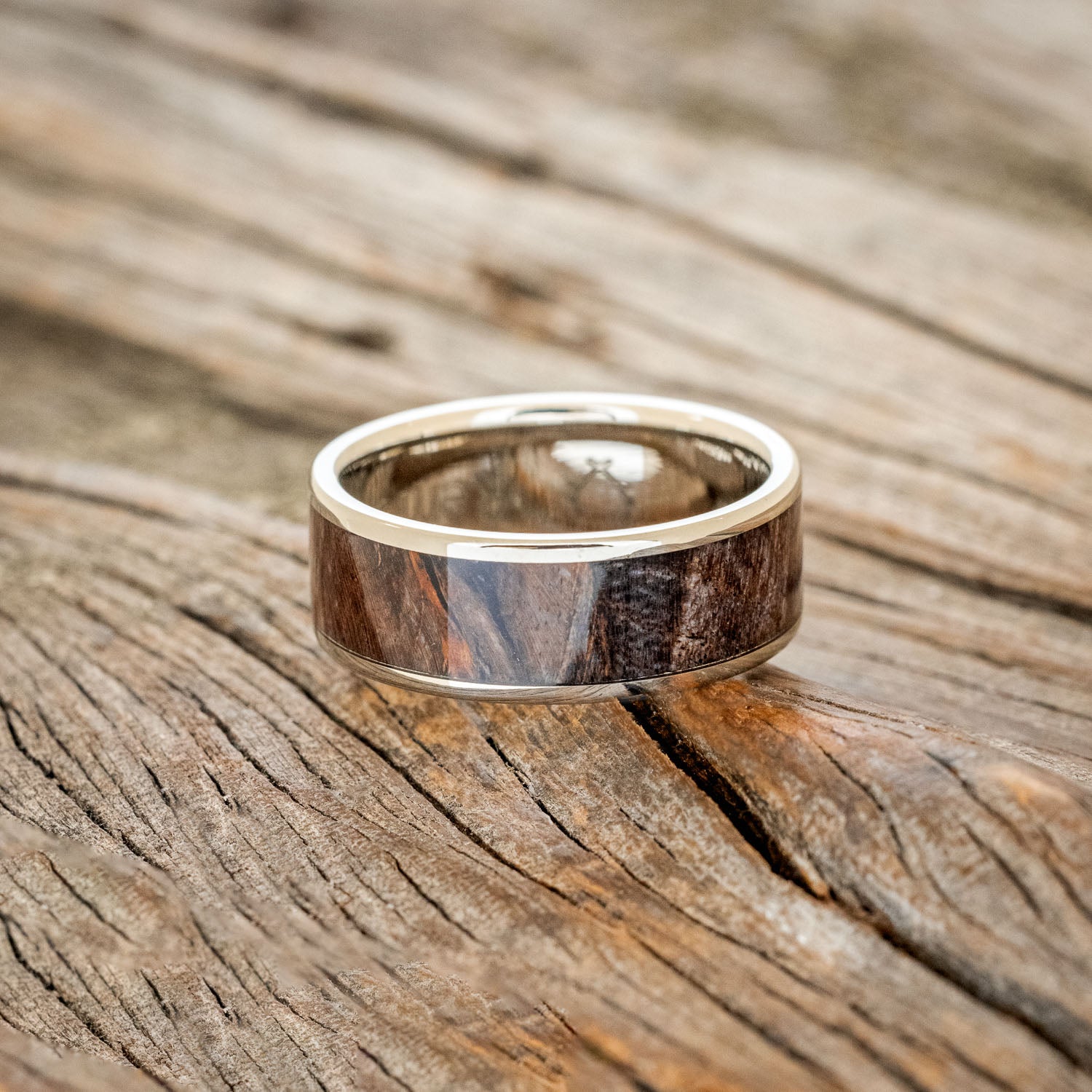 "RAINIER" - DARK MAPLE WOOD WEDDING RING