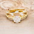 "Rosemary" - Floral-Style Engagement Ring With Round Cut Moissanite