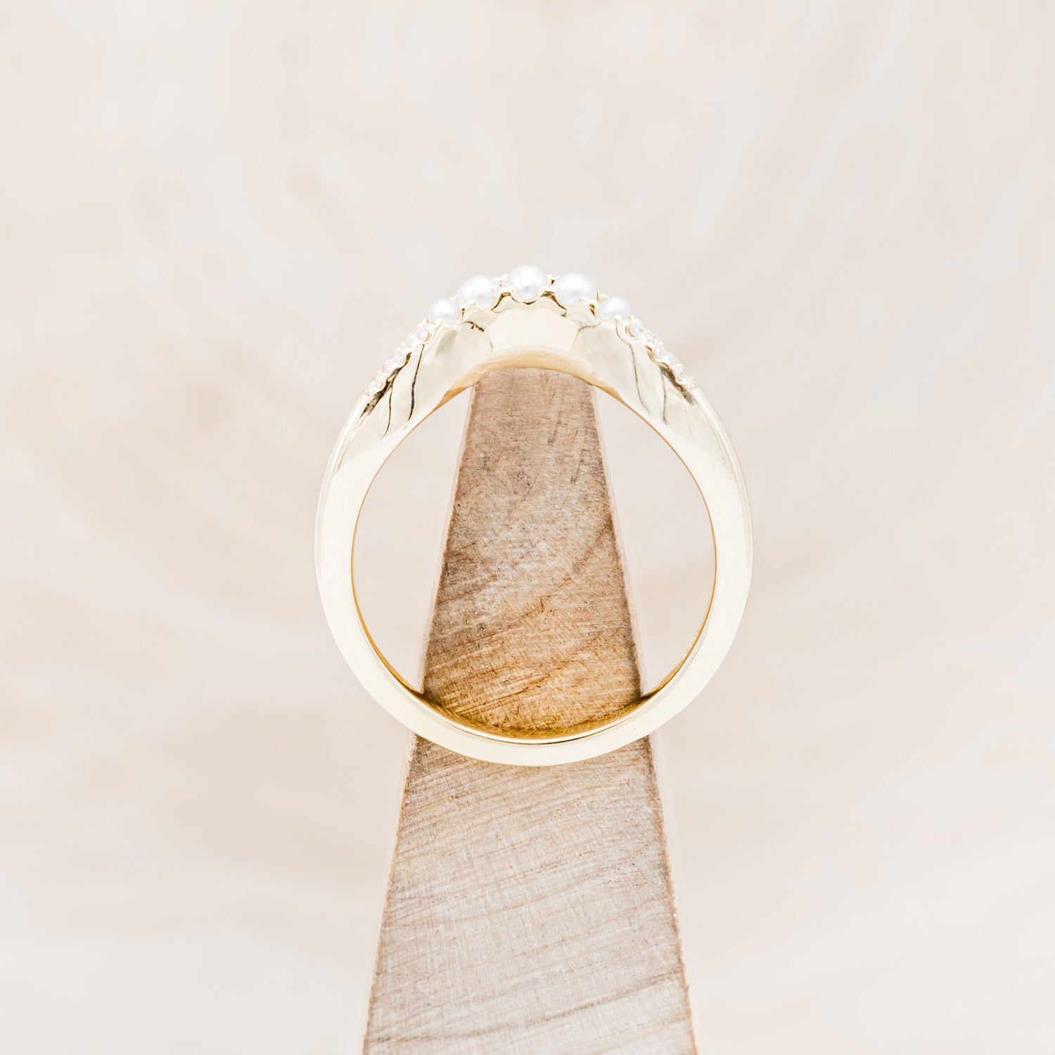 PEARL & DIAMOND TRACER BAND IN 14K GOLD