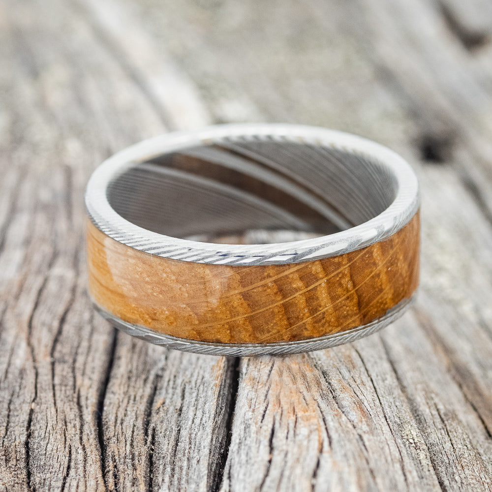 "RAINIER" - WHISKEY BARREL OAK WEDDING RING