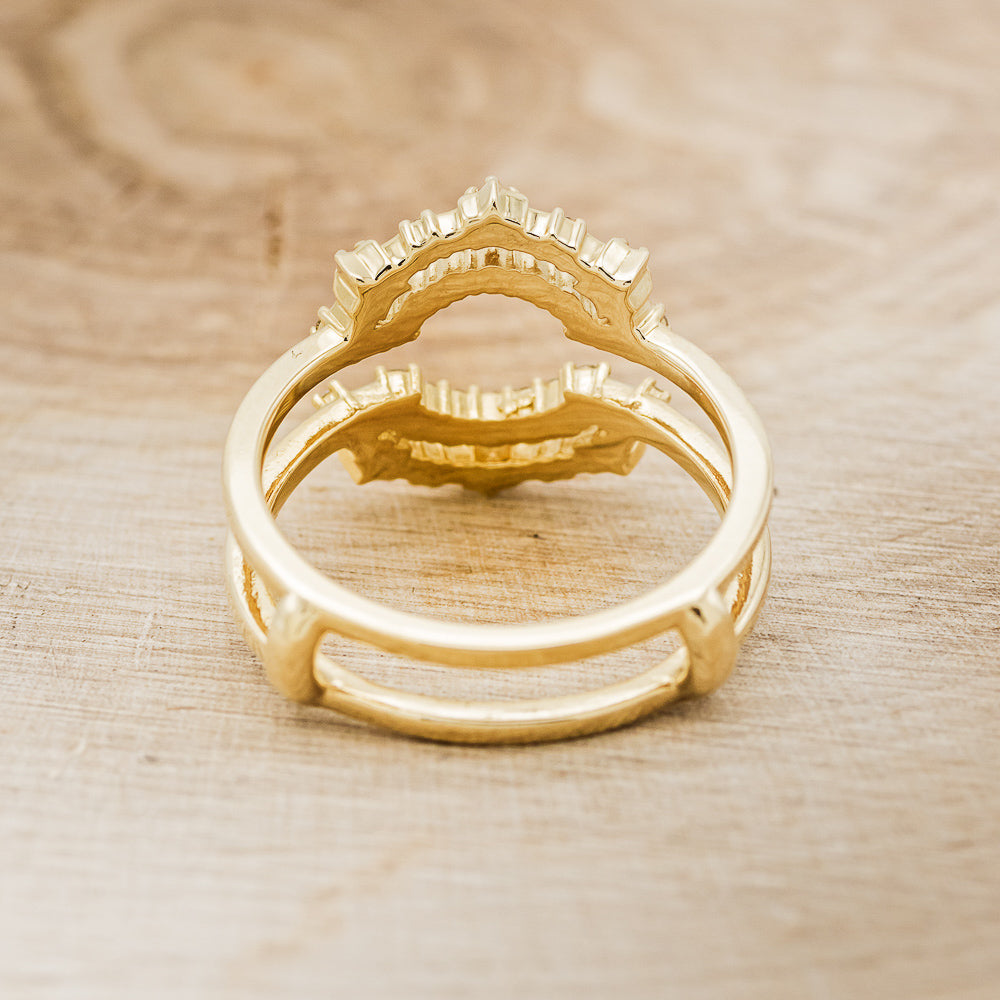 "ZAIA" - 14K GOLD RING GUARD WITH DIAMOND ACCENTS