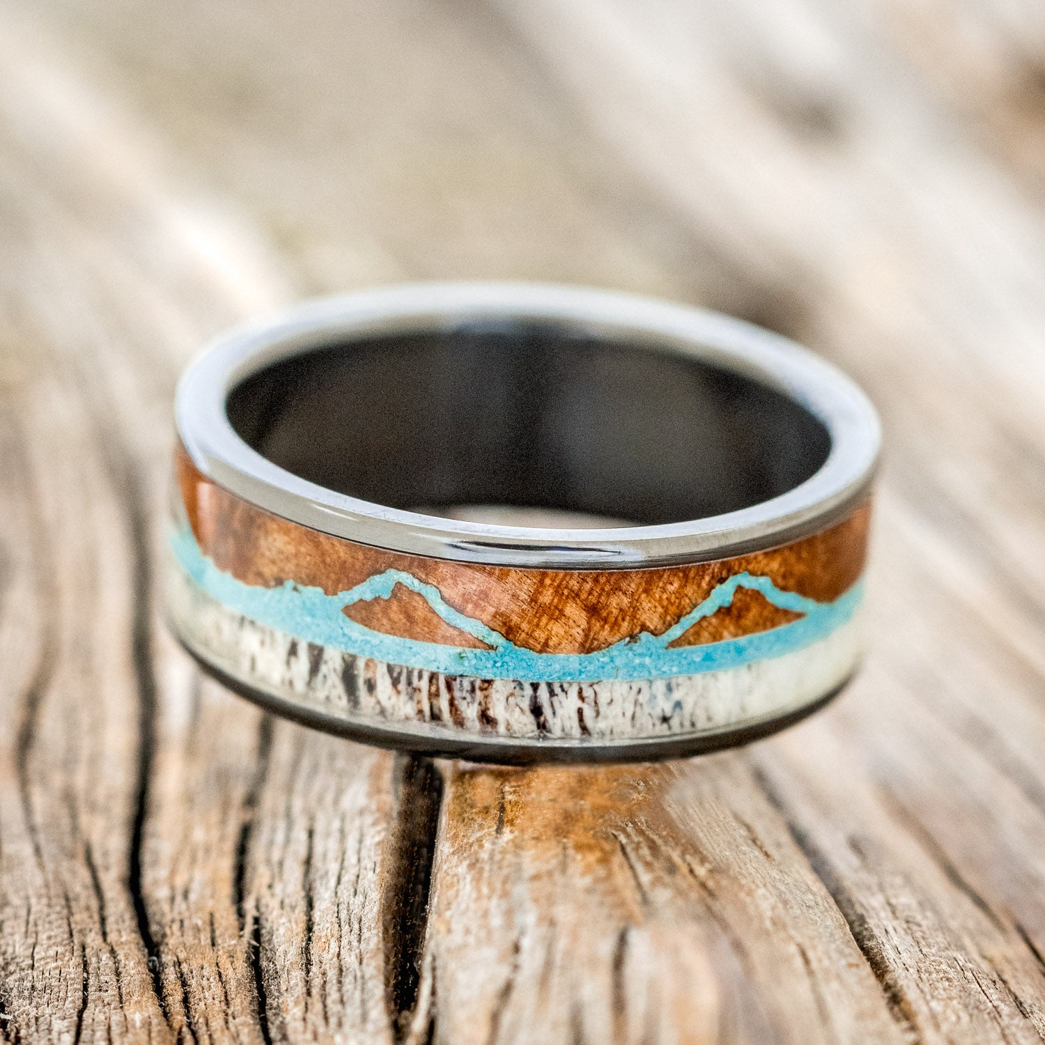 "The Expedition" Men's Mountain Wedding Ring | Staghead Designs