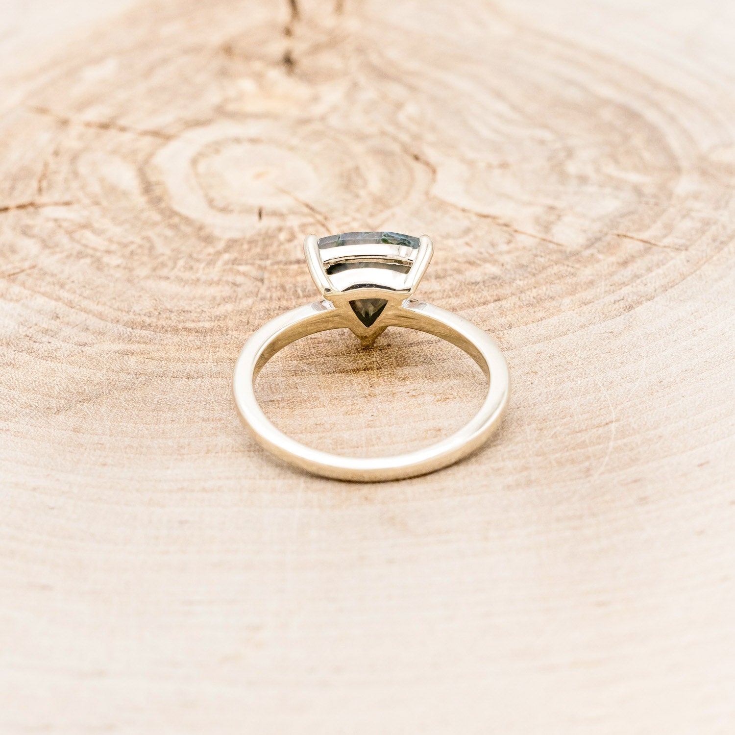 "Piper" Moss Agate Engagement Ring And Tracer | Staghead Designs